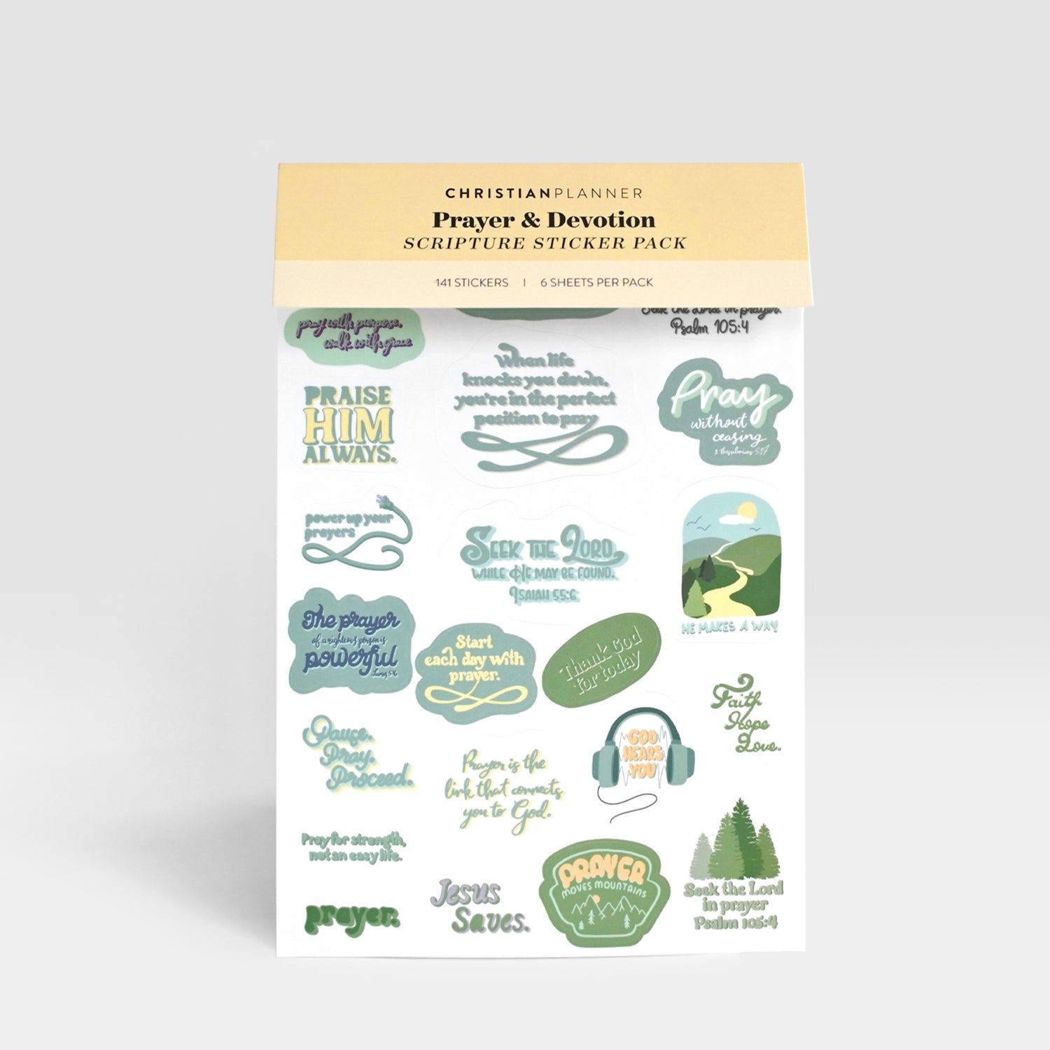 Prayer & Devotion Sticker Pack – Christian Planner