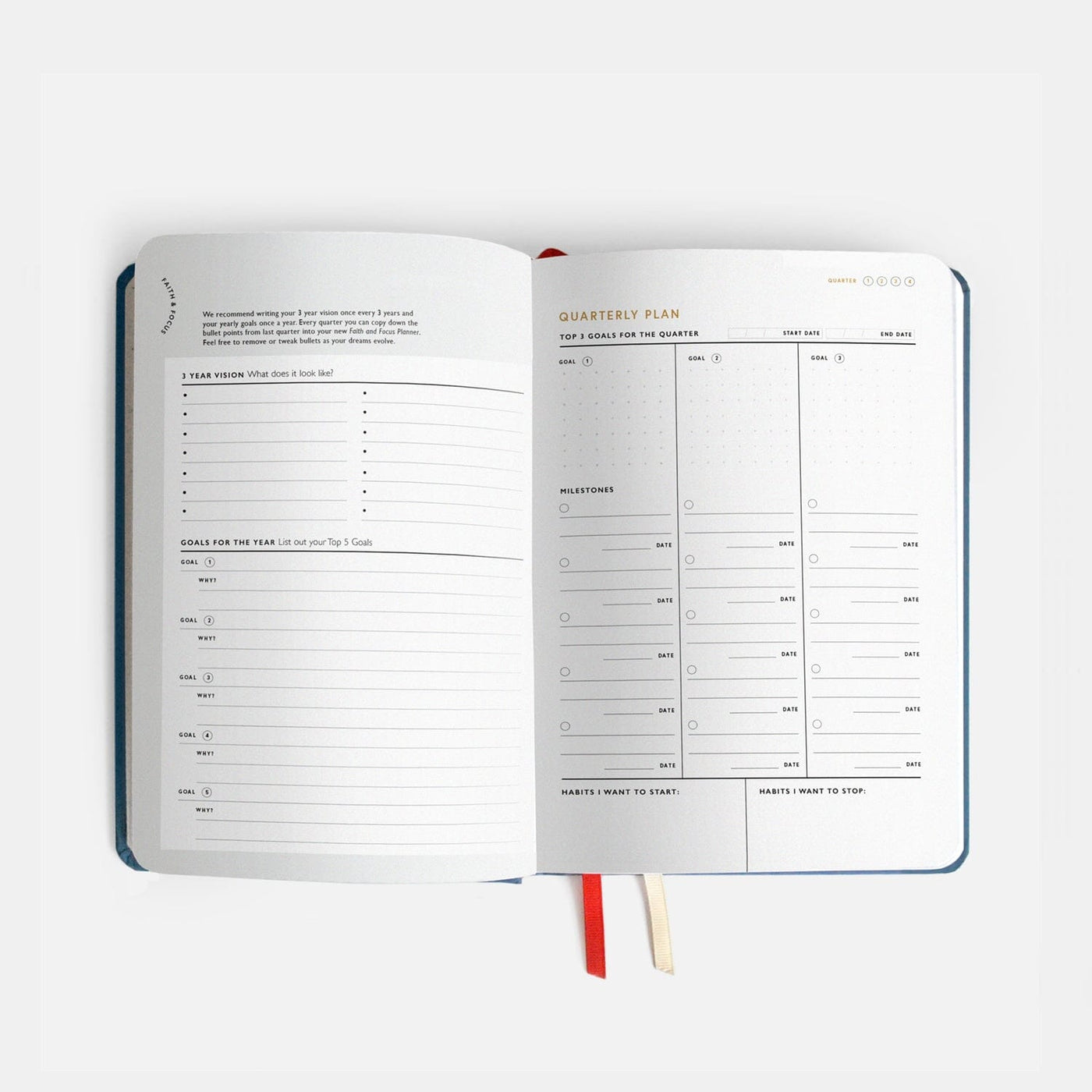 Faith And Focus 90-Day, Undated Planner By Christian Planner ...
